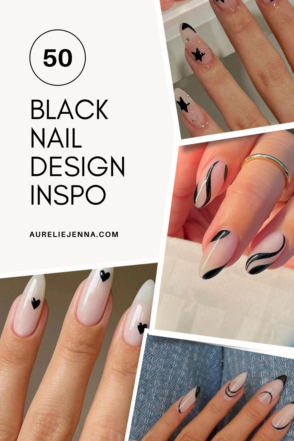50 Bold and Beautiful Black Nail Designs to Try Today - AurelieJenna
